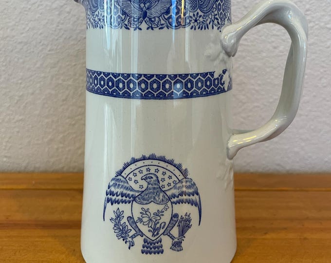 Vintage Copeland Spode Blue Heritage Pitcher - Etsy