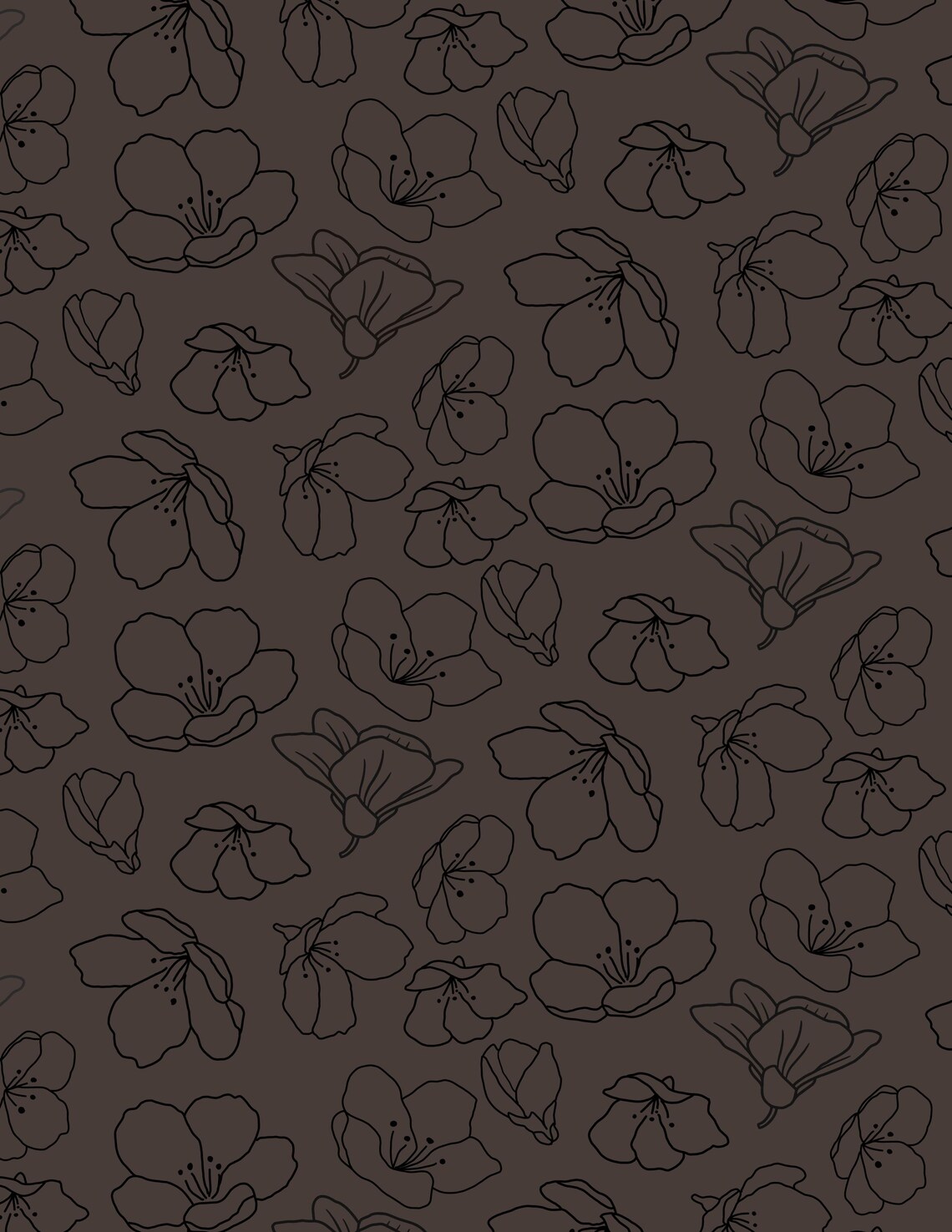 Dark Floral Digital File - Etsy