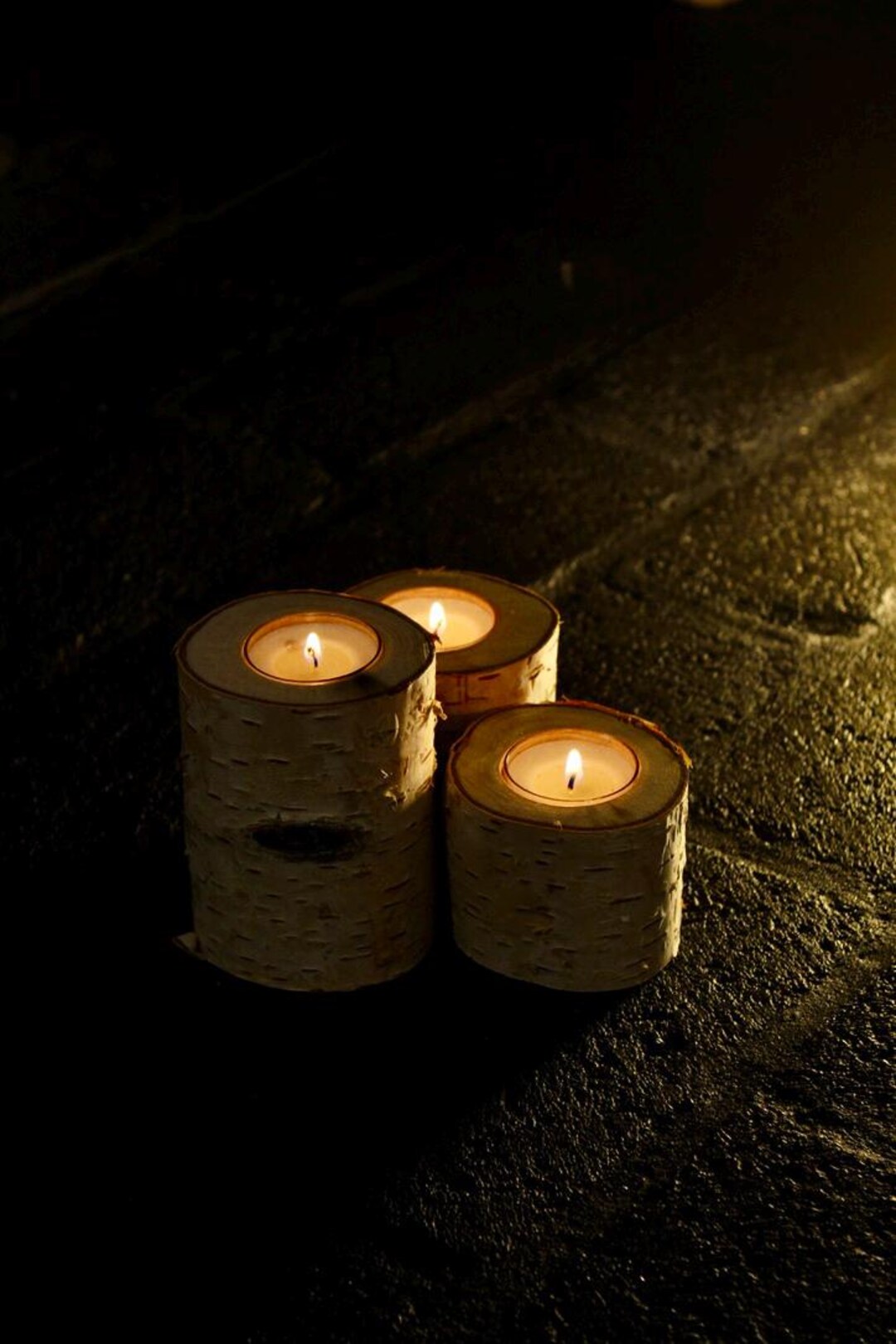 Rustic Birch Log Candle's/holders - Etsy