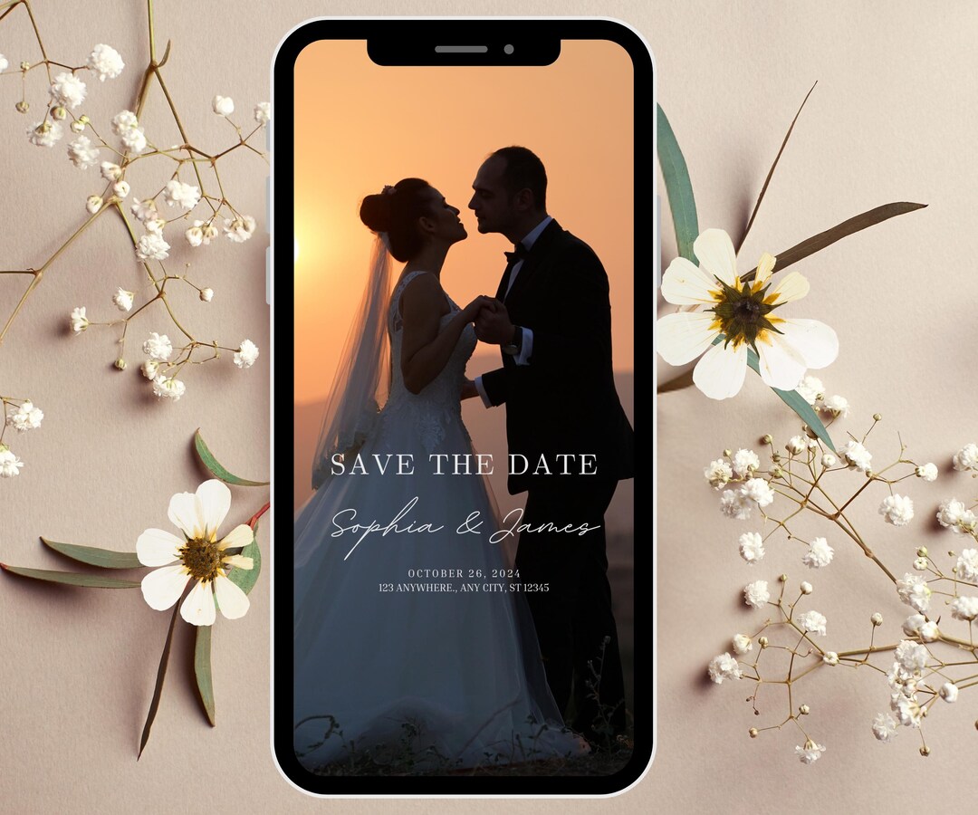 Save the Date E-invite Template, Digital Invite, Electronic Save the ...