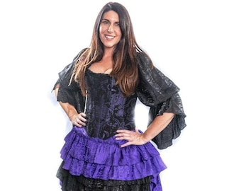 Black Cotton Chemise, Steampunk, Victorian, Renaissance, Medieval ...