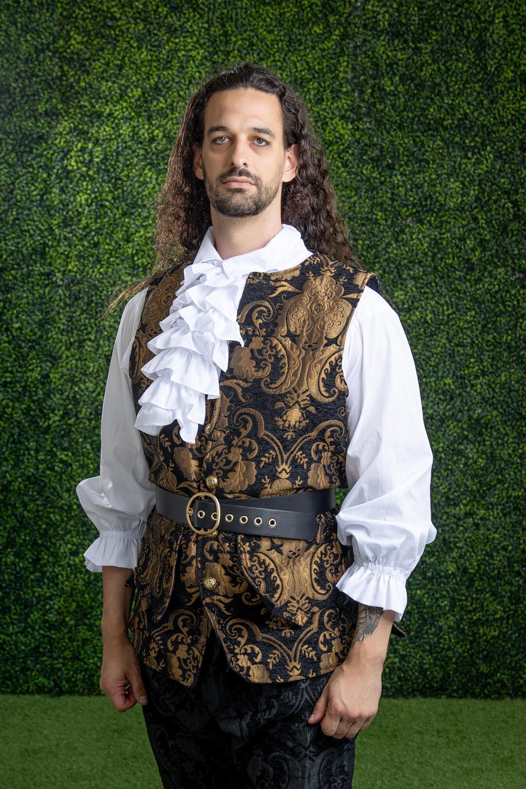 Gold and Black Pirate Vest, Steampunk, Waistcoat, Pirate, Cosplay ...