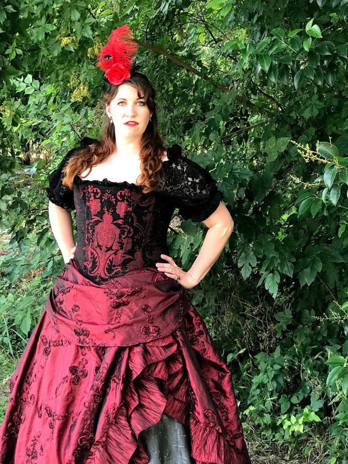 Ruby Red Bridal Dress please See Note About Red Fabric in - Etsy