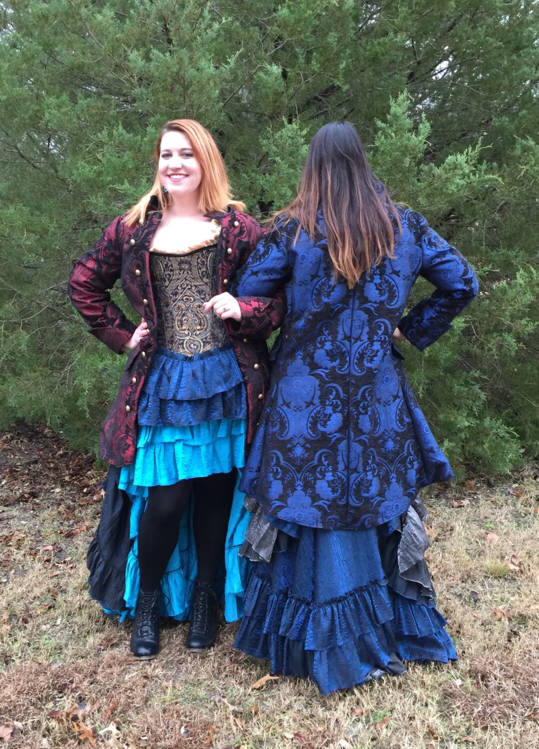 Black and Blue and Captain's Coat, Women's, Pirate Coat, Jacket ...