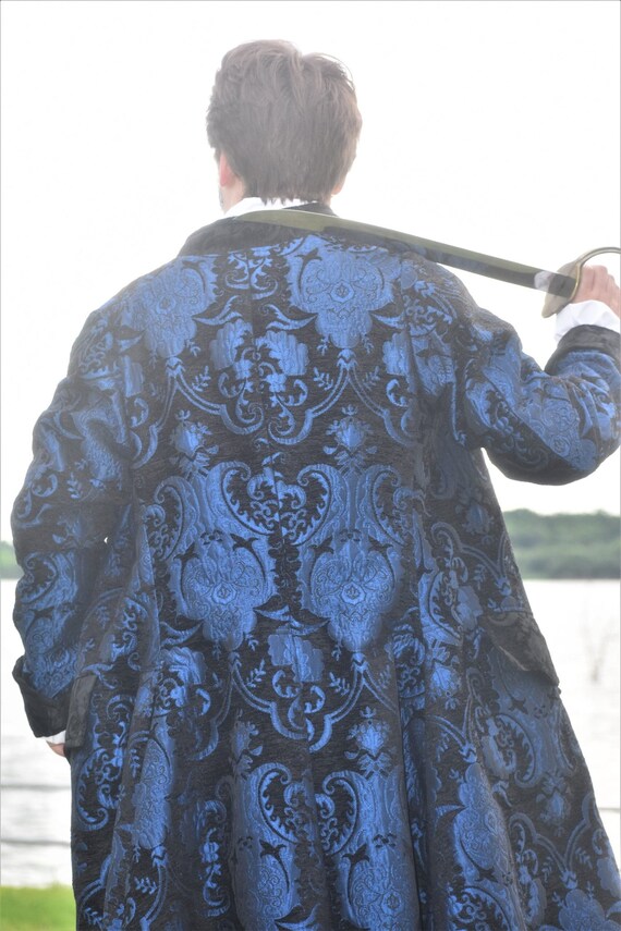 Blue and Black Captains Coat — Silver Leaf Costumes | Handmade Designer ...