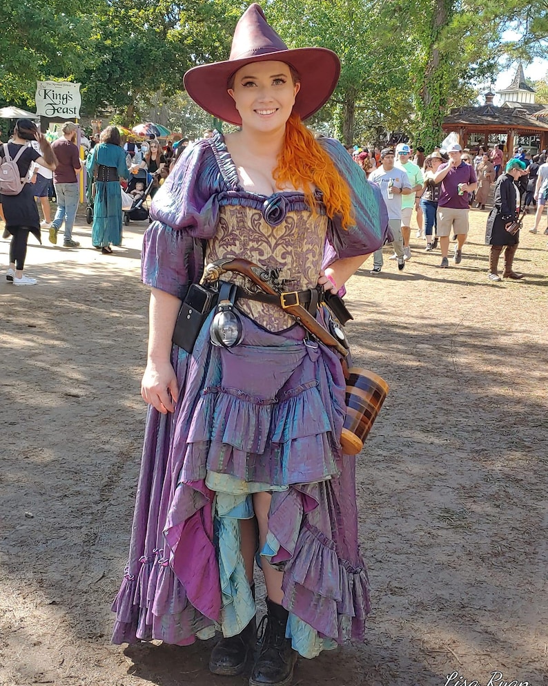 Mermaid Fancy Purple and Teal Iridescent Shimmer Blouse | Etsy