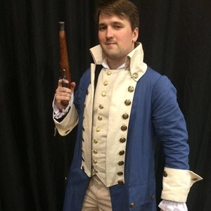 Colonial Captain America Hamilton Coat, General George Washington ...