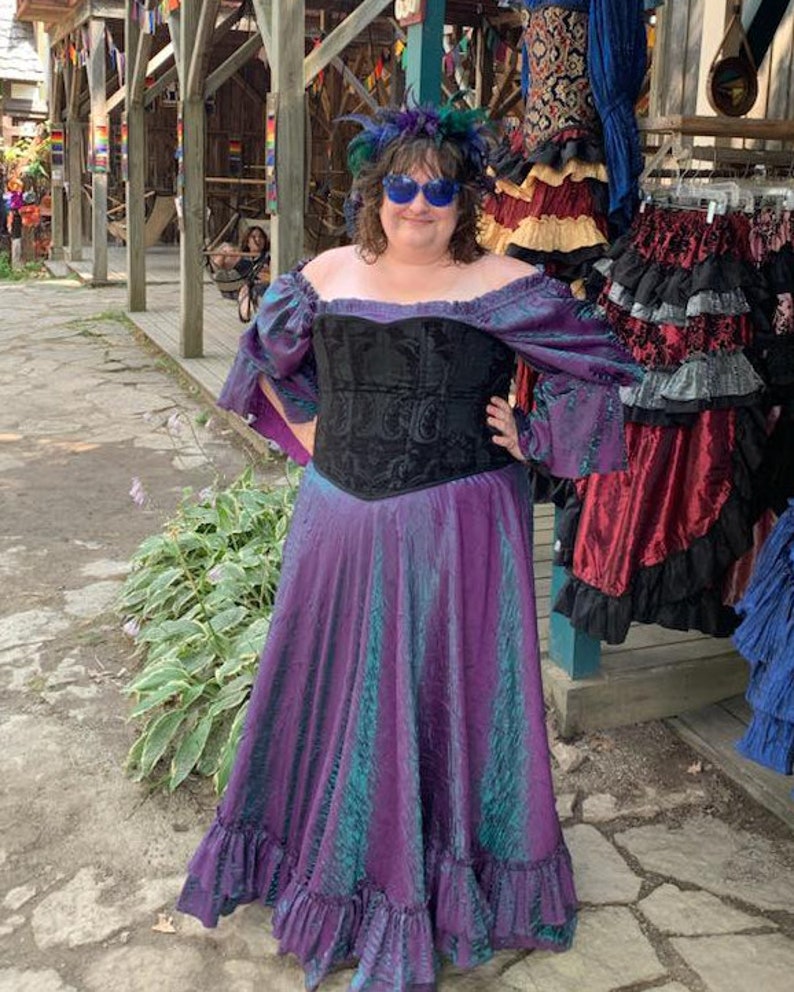 Plus Size Blouse Mermaid Fancy Purple and Teal Iridescent - Etsy