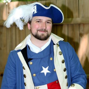 Colonial Captain America Costume Coat and Vest, Revolutionary War Cap ...