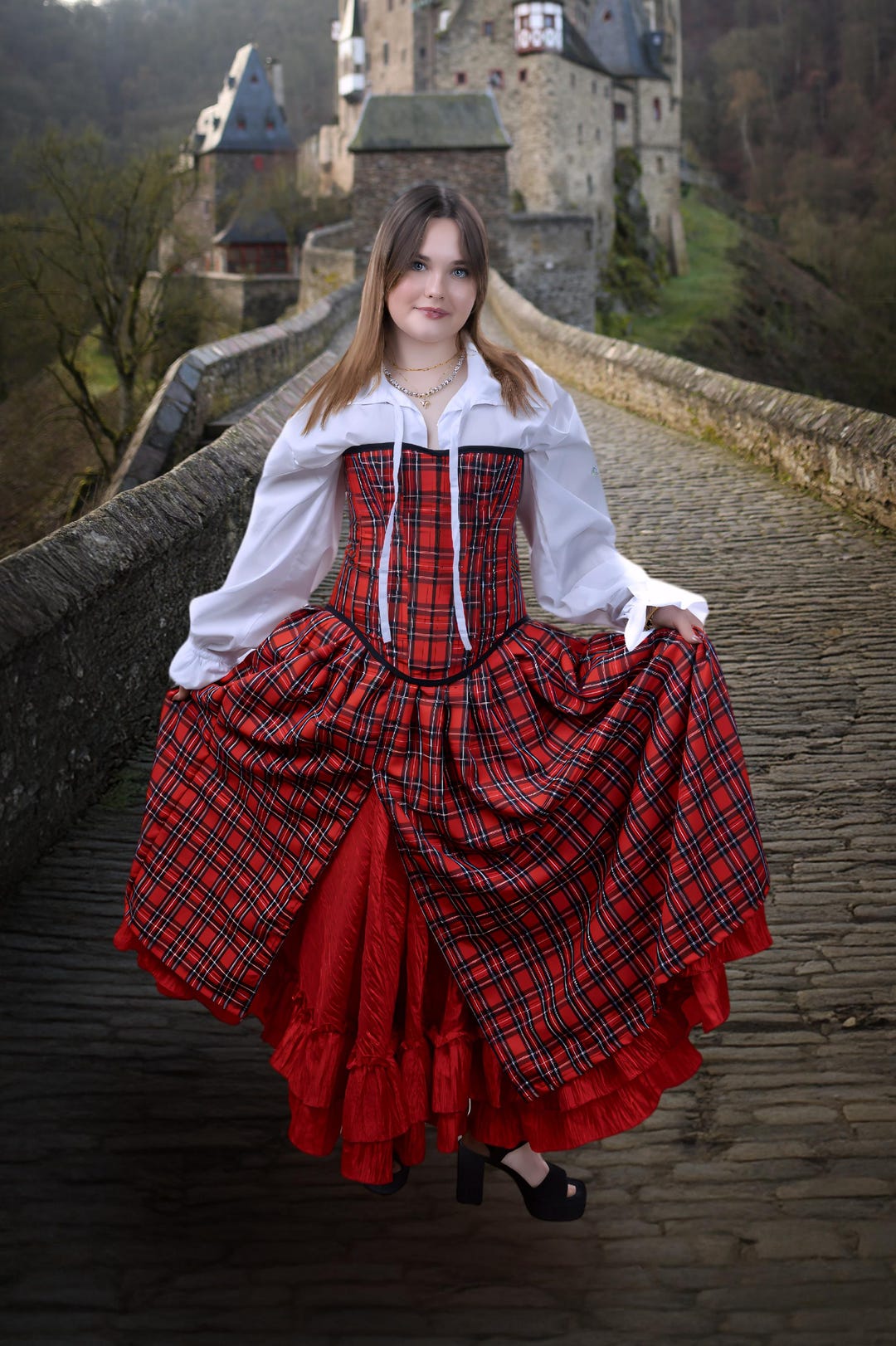 Celtic Plaid Corset Set, Renaissance, Ren Faire, Medieval, Western ...