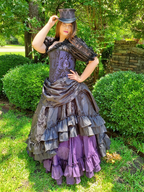 Haunted Mansion-Inspired Ballgown in Purple, Black, and Silver — Silver ...