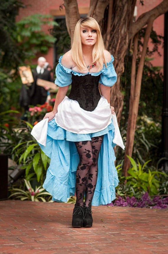 Alice In Wonderland Corset Costume — Silver Leaf Costumes Handmade