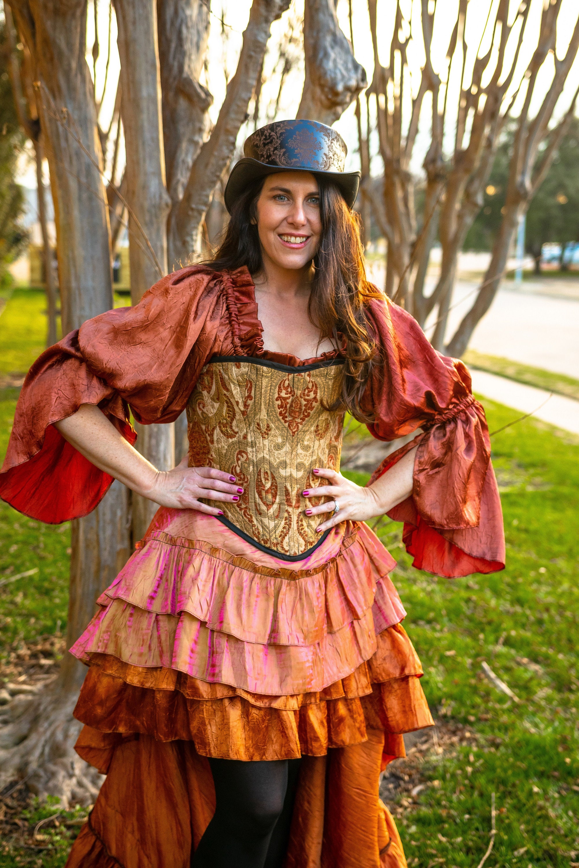 Copper Fancy Chemise Fall Colors Cosplay Steampunk | Etsy