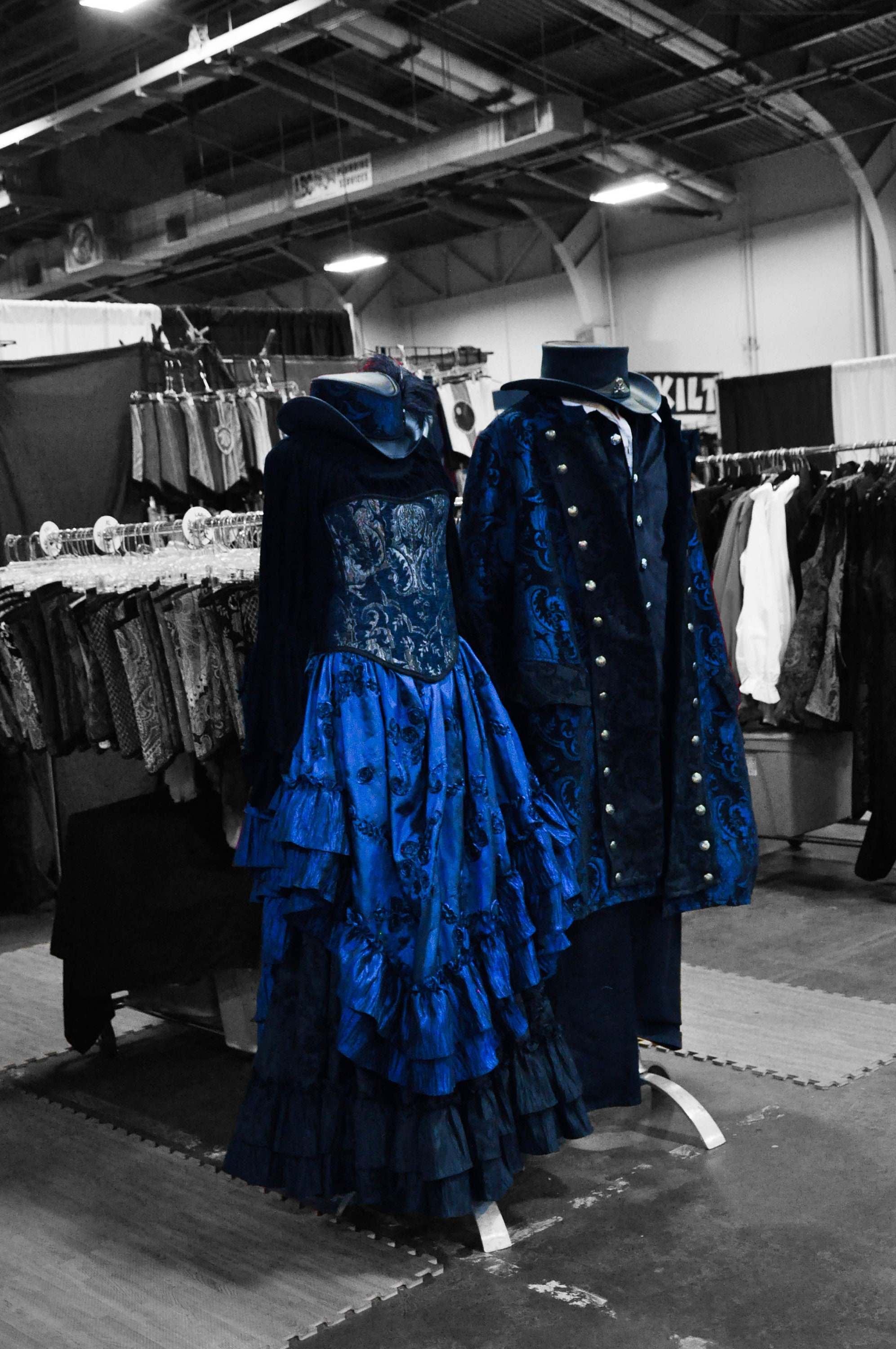 Royal Blue Pirate Ballgown, Pirate Dress, Victorian, Vampire Ballgown ...