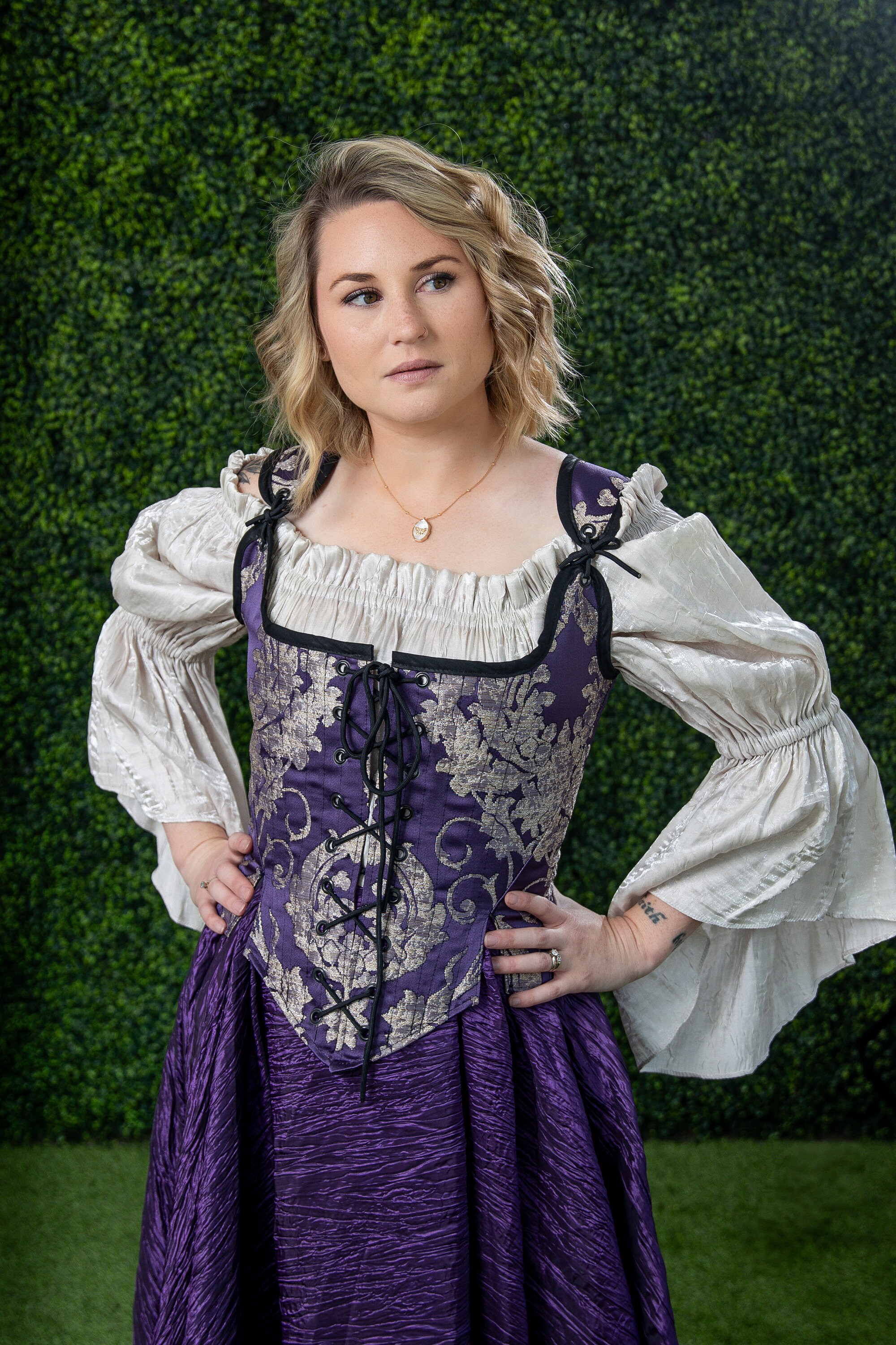 Purple Pirate Corset, Front Lace, Back Lace, With Straps, Victorian ...