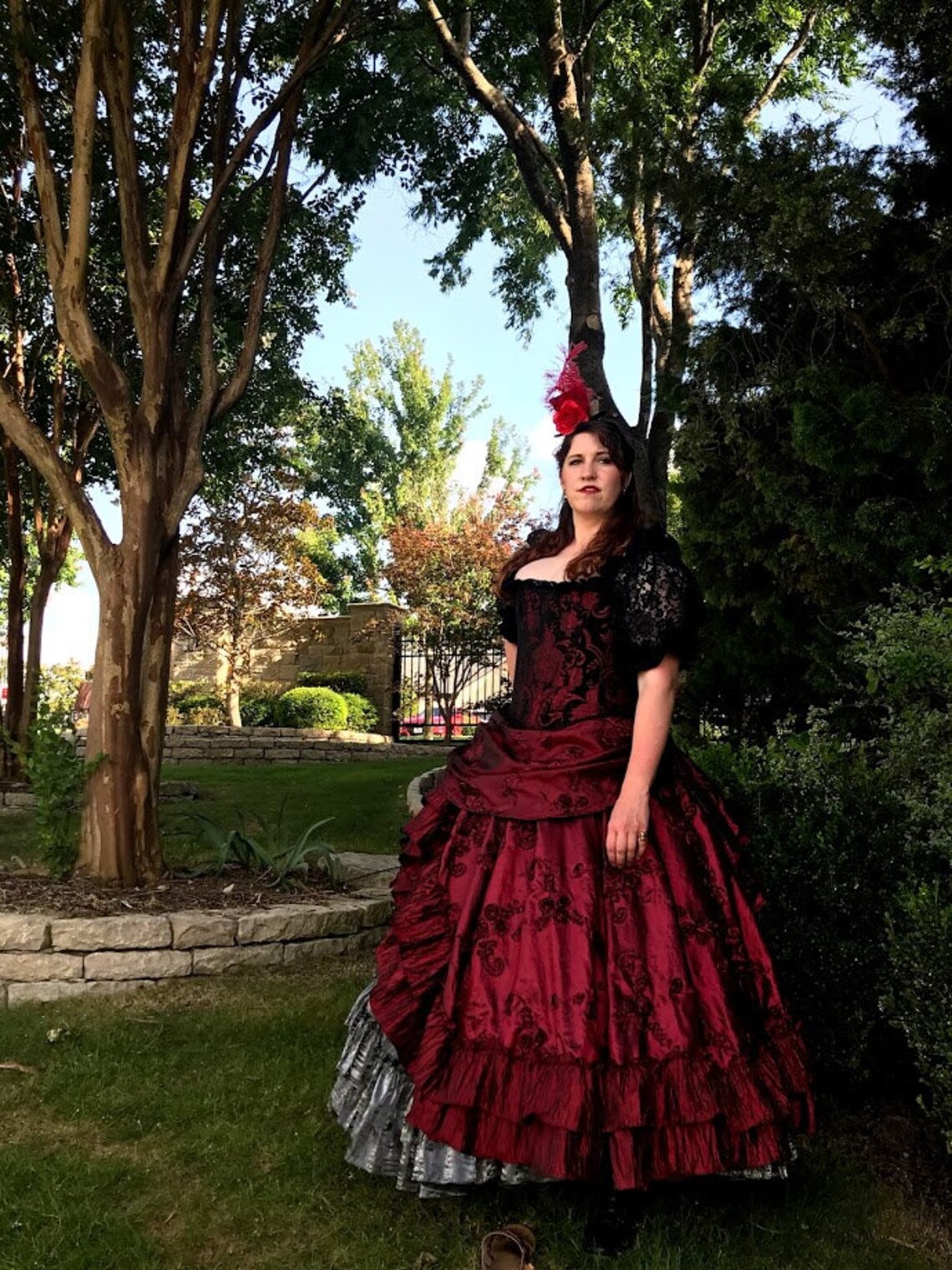 Ruby Red Bridal Dress please See Note About Red Fabric in - Etsy