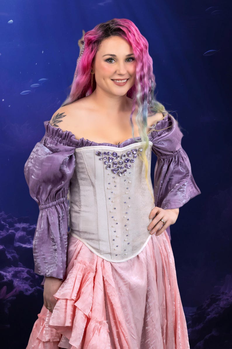 Steampunk Fancy Lavander Shimmer Chemise, Princess, Light Purple ...
