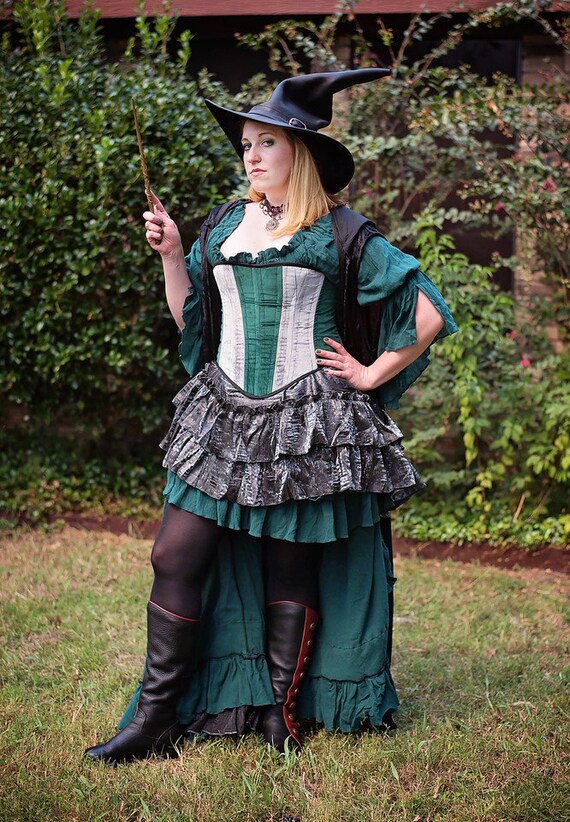 Green Cotton Chemise — Silver Leaf Costumes | Handmade Designer Costumes