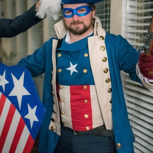 Colonial Captain America Hamilton Coat, General George Washington ...