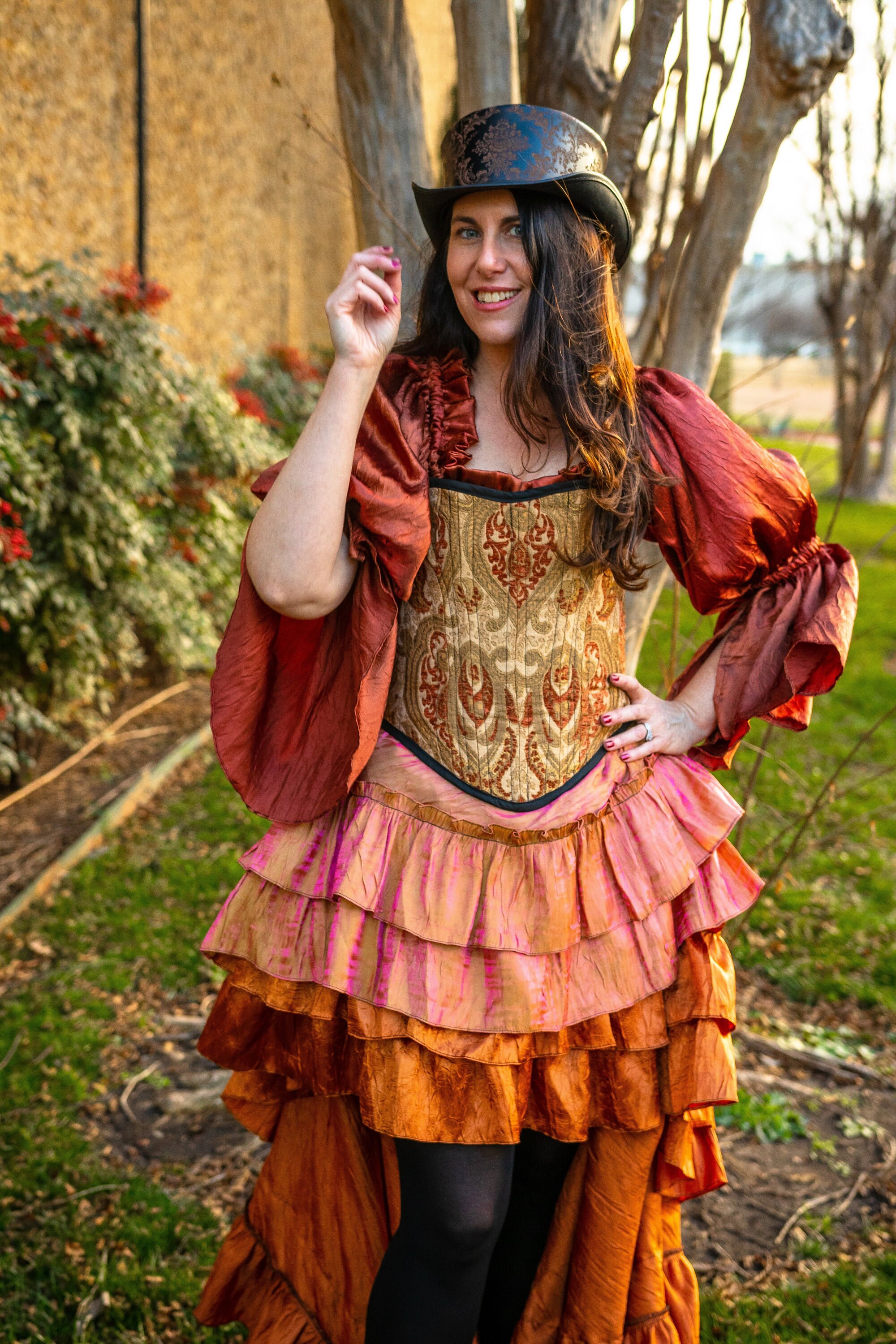 Copper Fancy Chemise Fall Colors Cosplay Steampunk | Etsy