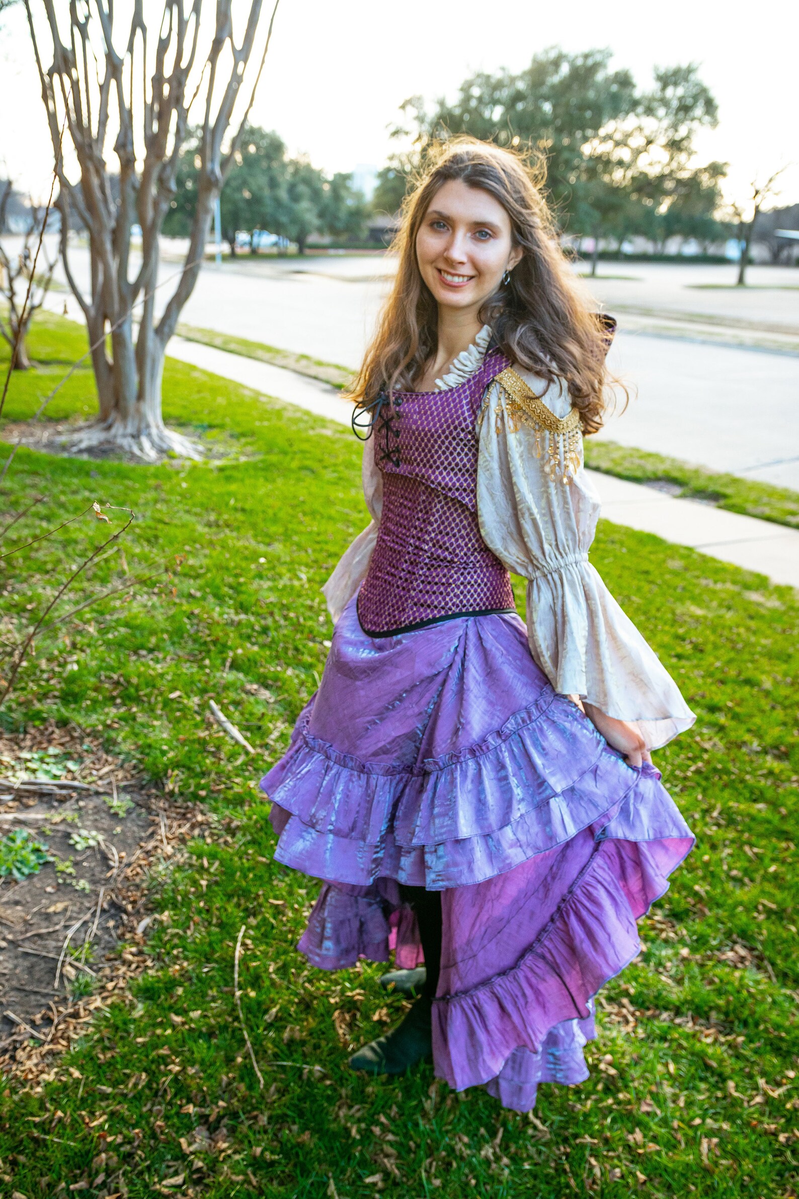 Lavander Fancy Saloon Skirt Rapunzel Fairy Princess - Etsy