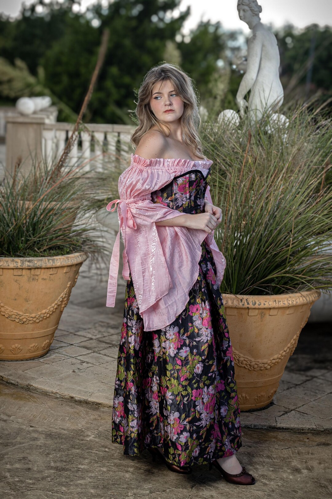 Ophelia Dress, Renaissance Dress, Italian Renaissance Dress, Pink ...