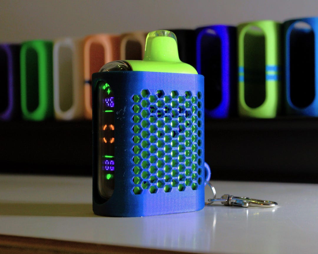 Geek Bar Pulse Vape Case Neptune Blue Unique Hex Design Protective ...