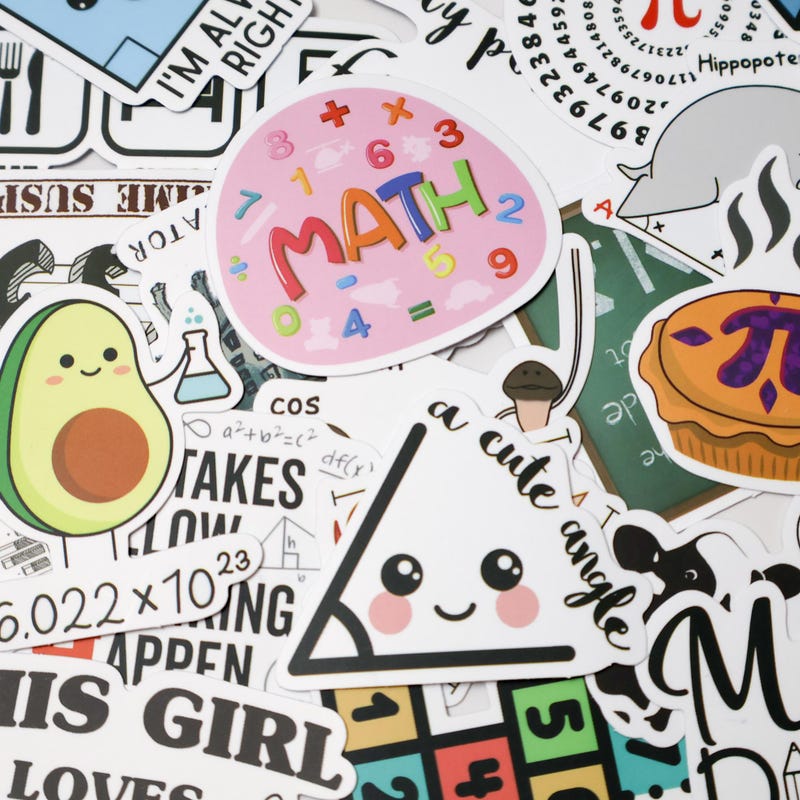 Cute Math Teacher Stickers - Etsy