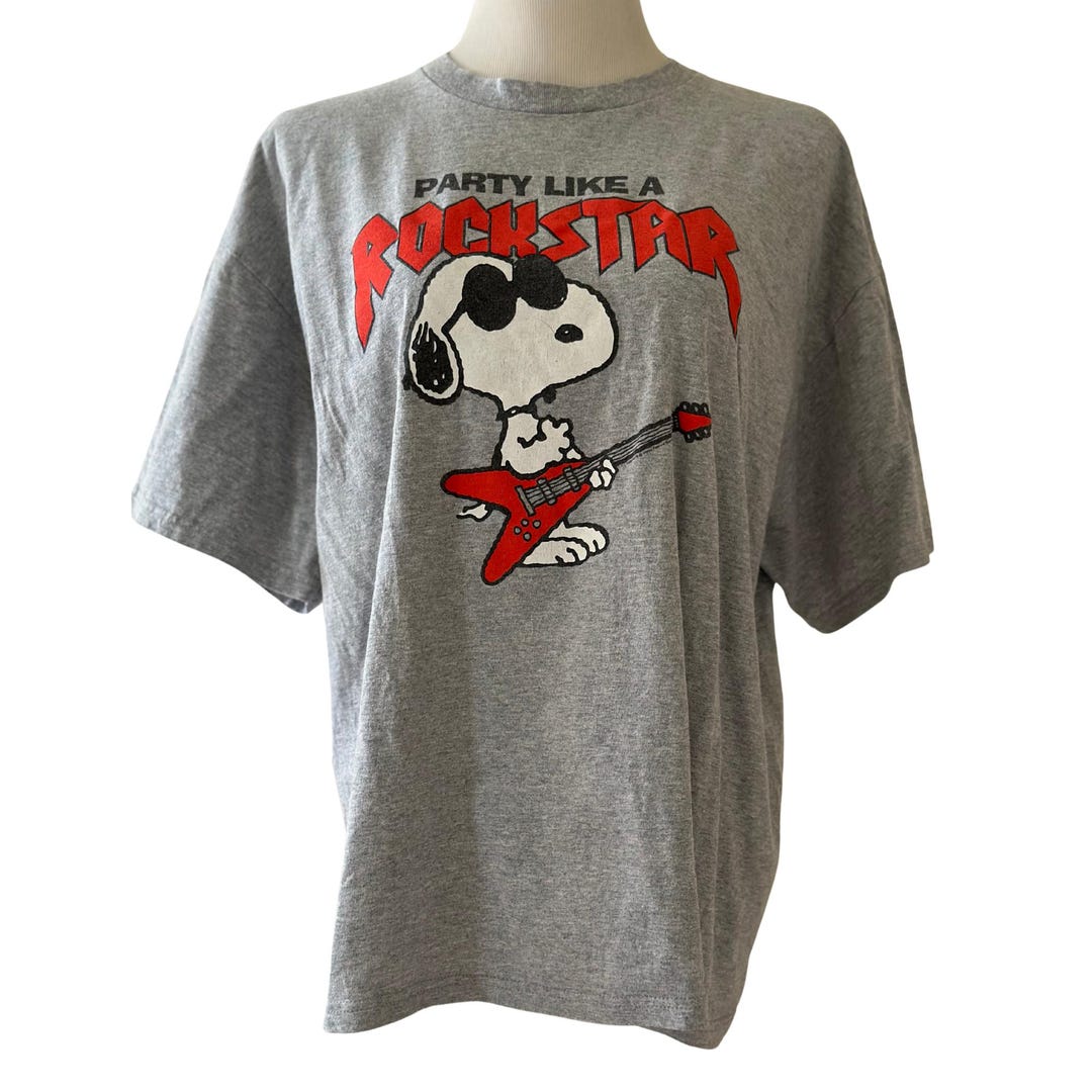 Rare Vtg Y2K Snoopy T Shirt/party Like a Rockstar! - Etsy