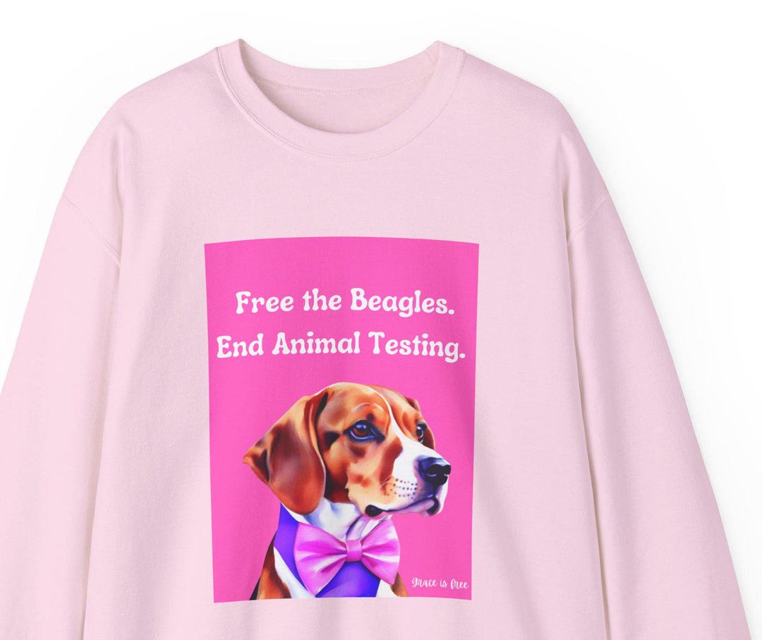BARBIE PINK Beagle Sweatshirt/end Animal Testing/super Cute and Eye ...