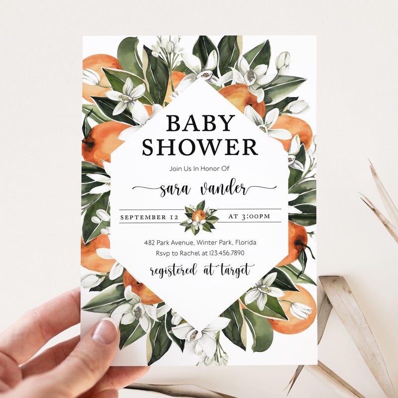 Orange Baby Shower - Etsy