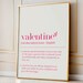 Valentine Definition Print: Pink Heart, Trendy Wall Art (digital ...
