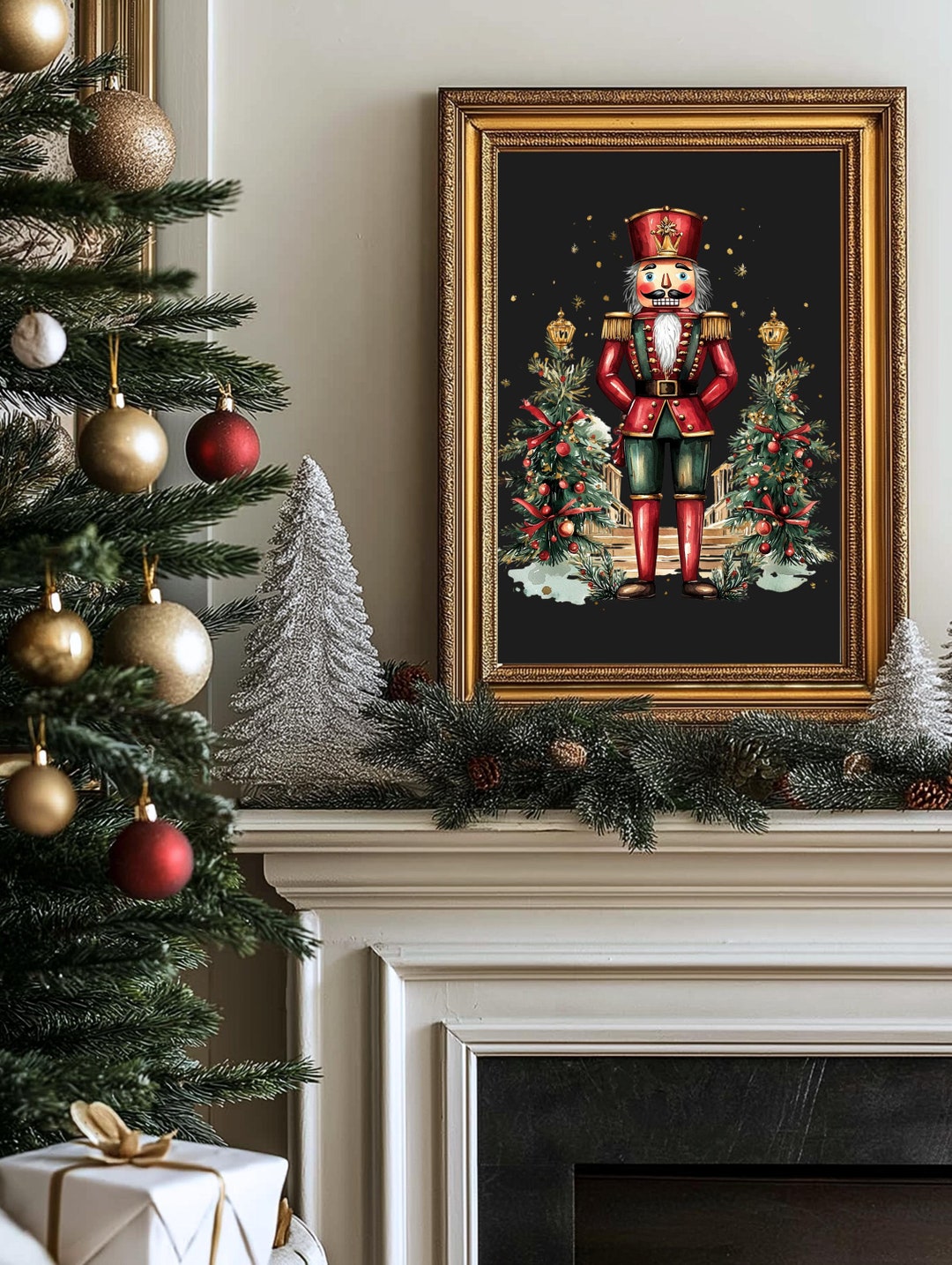 Vintage Nutcracker Christmas Art Print: Holiday Wall Decor (digital ...
