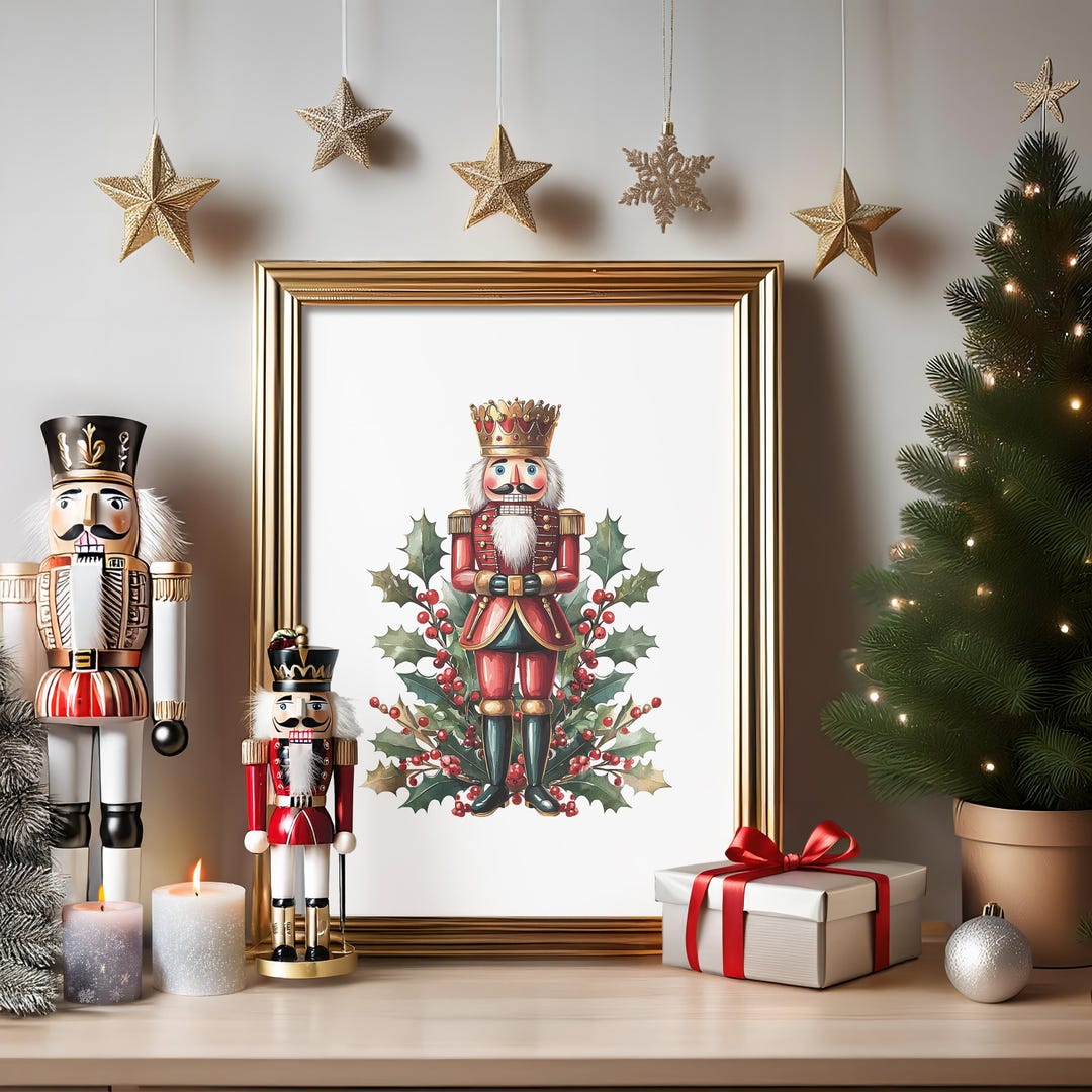 Nutcracker Printable Art Nutcracker Christmas Decor Nutcracker Wall Art ...