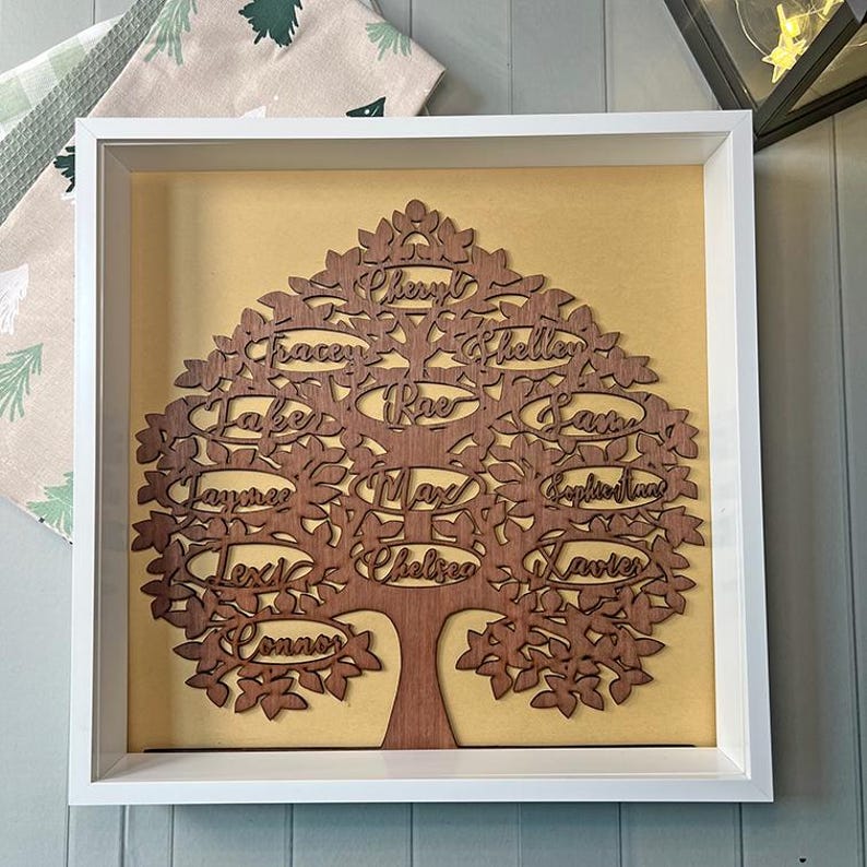 Custom Laser Cut Family Tree up to 20 Names - Etsy Australia