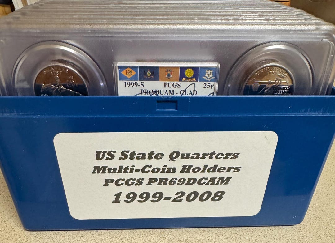 1999-2008 State Quarters Proof Set Collection - PCGS PR69DCAM - 5-coin ...