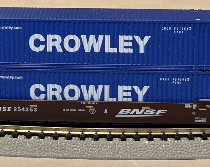 N Scale Kato Gunderson Maxi-iv BNSF 53' Well Cars - Swoosh Logo - A/B ...