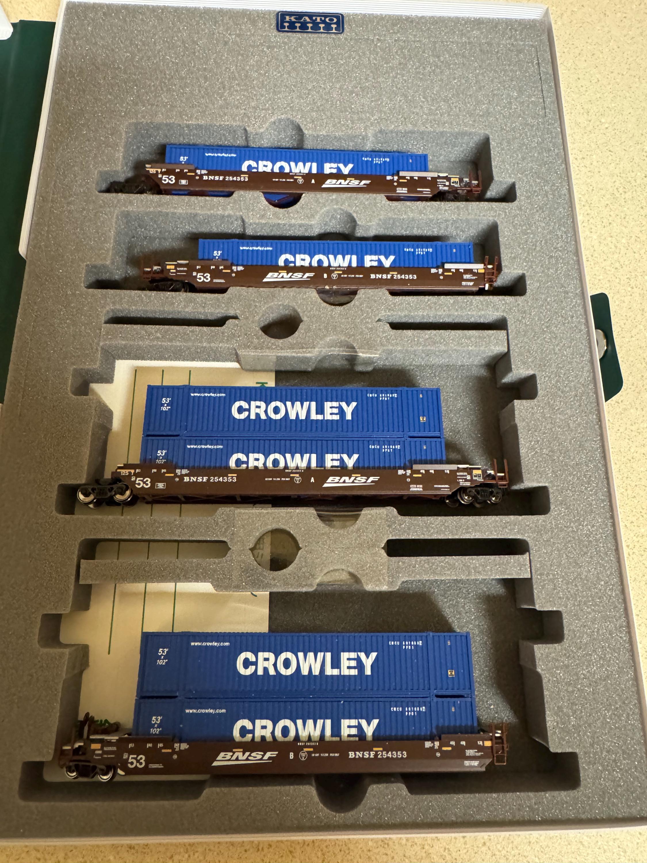 Kato N Scale Gunderson MAXI-IV Well Car BNSF 4-car Unit Train ...