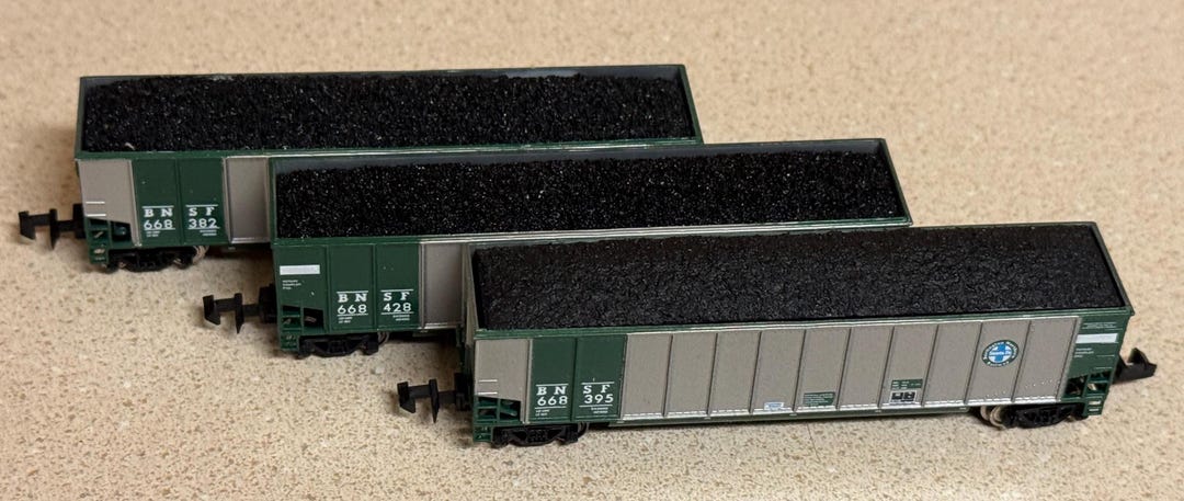 N Scale BNSF Bethgon Coalporters 3 Mixed Brands Rapido Couplers Set6 - Etsy