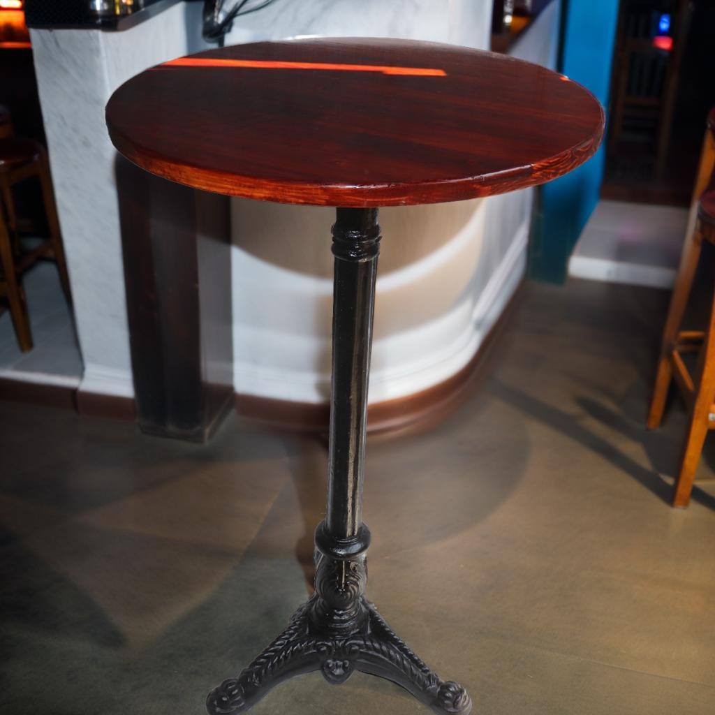 Round Bar Table, Industrial Bar Table, Metal Table, Bar Table, Pub ...