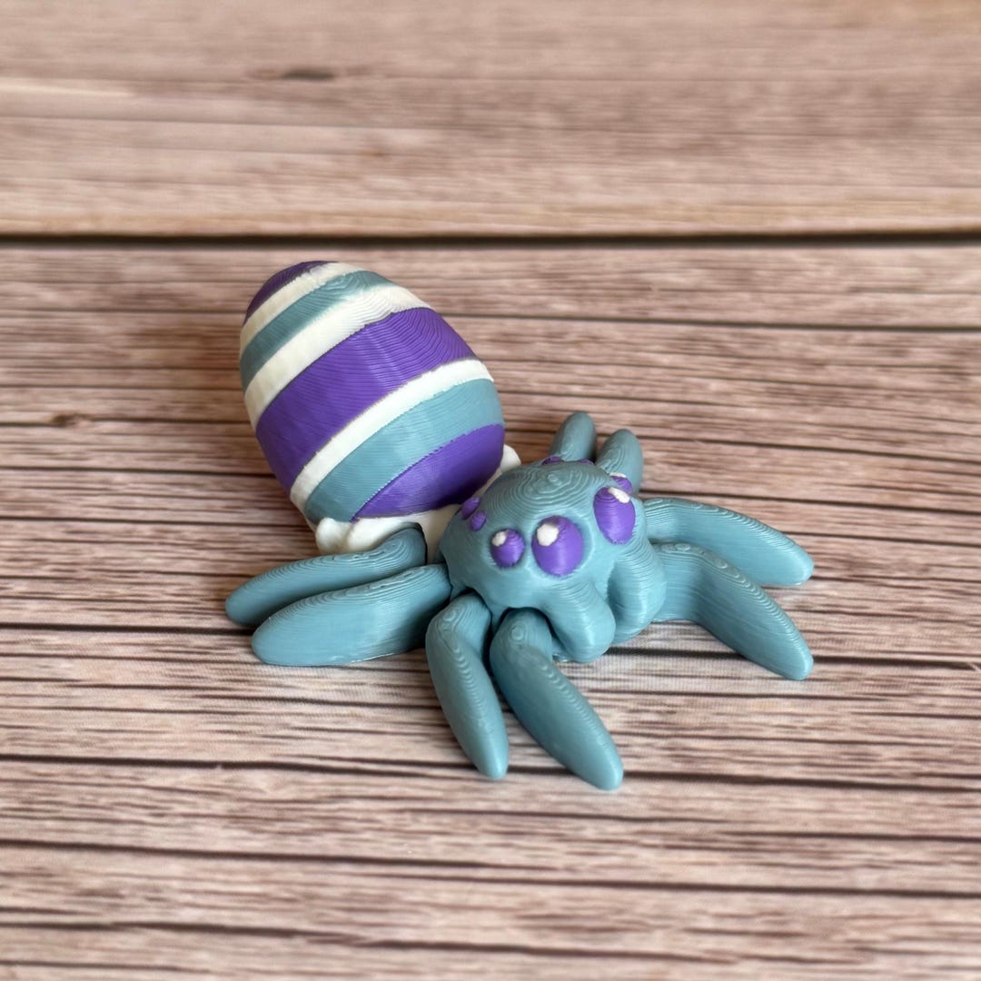 Articulated Easter Egg Spider 3D Printed Figurine – Cute Pastel ...