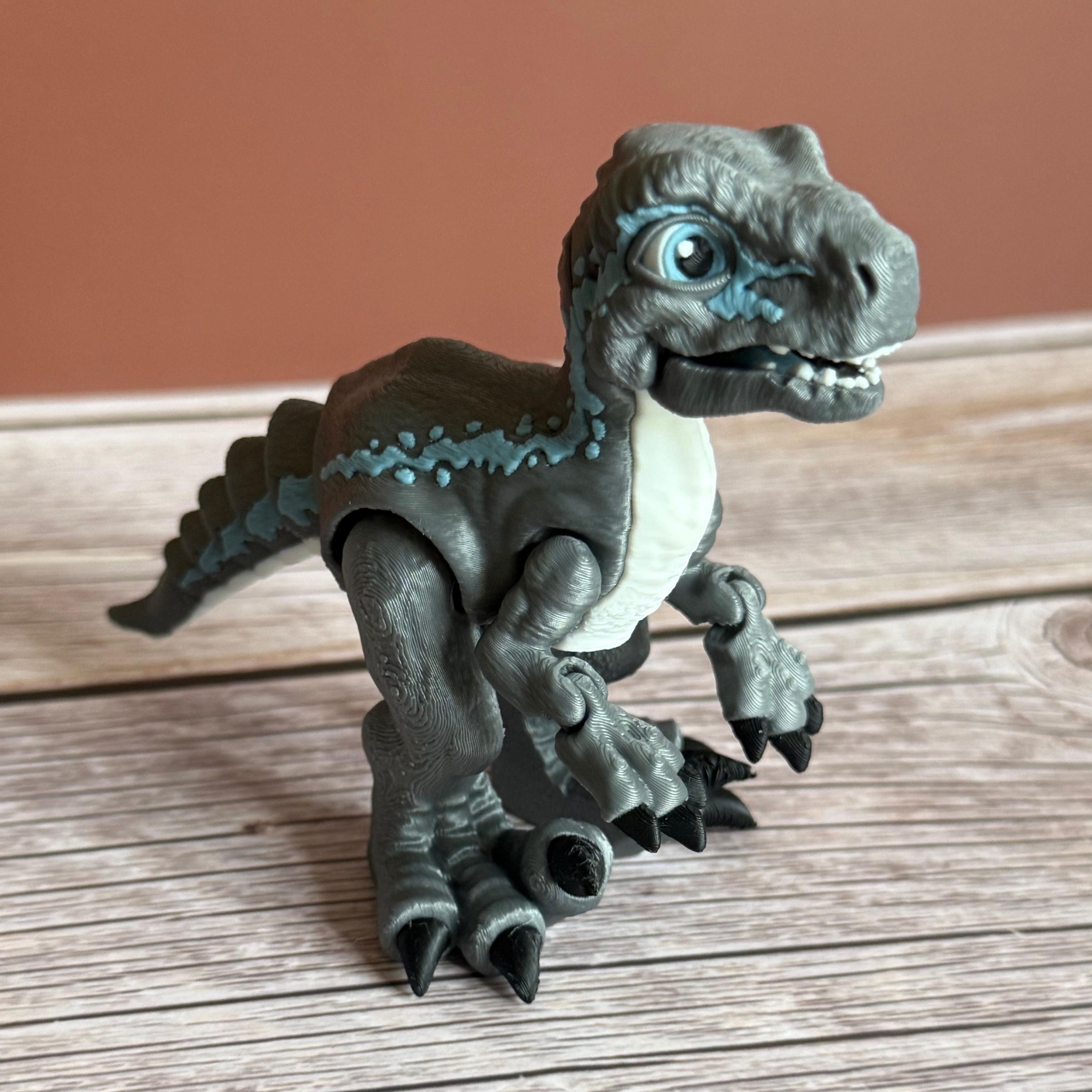 Articulated Raptor 3D Printed Toy – Movable Dinosaur Figure, Jurassic ...