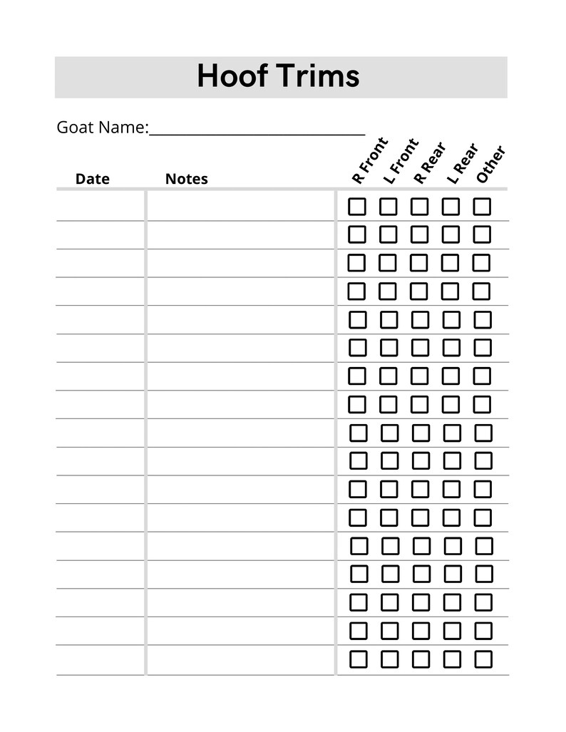 Goat Record Keeping Log Book: Breeding, Milking, Vet Records (digital ...