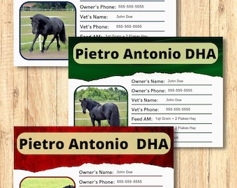 Horse Stall Cards - Etsy