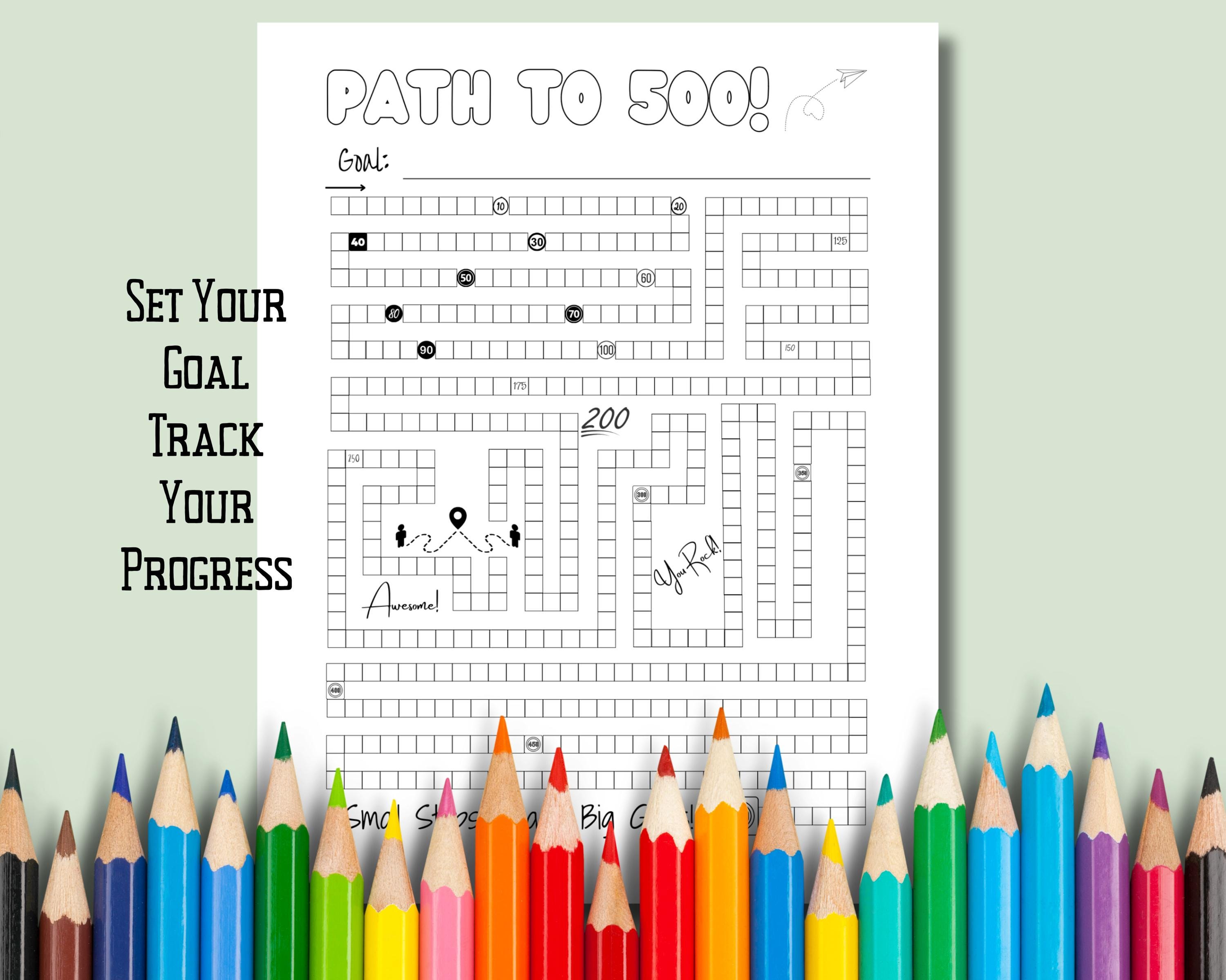 Path to 500 Goal Tracker: Printable Progress Chart (PDF) - Etsy