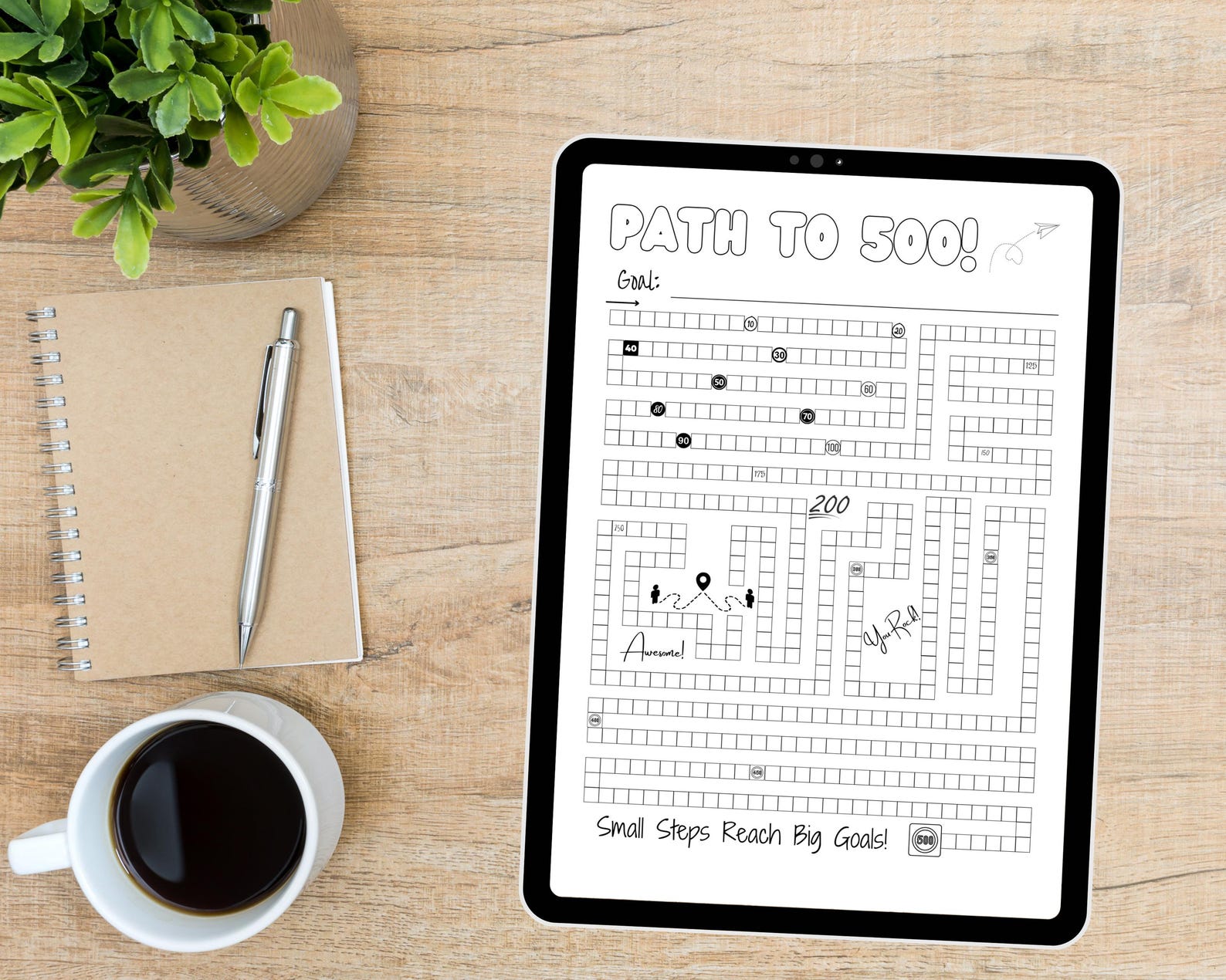 Path to 500 Goal Tracker: Printable Progress Chart (PDF) - Etsy