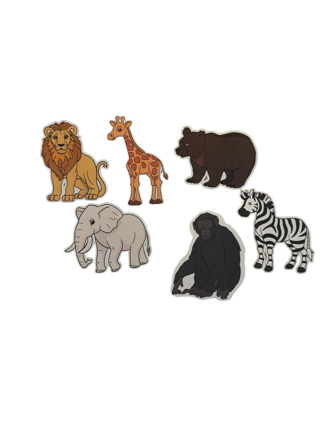 Zoo Animal Stickers - Pack of 6 Stickers - Etsy