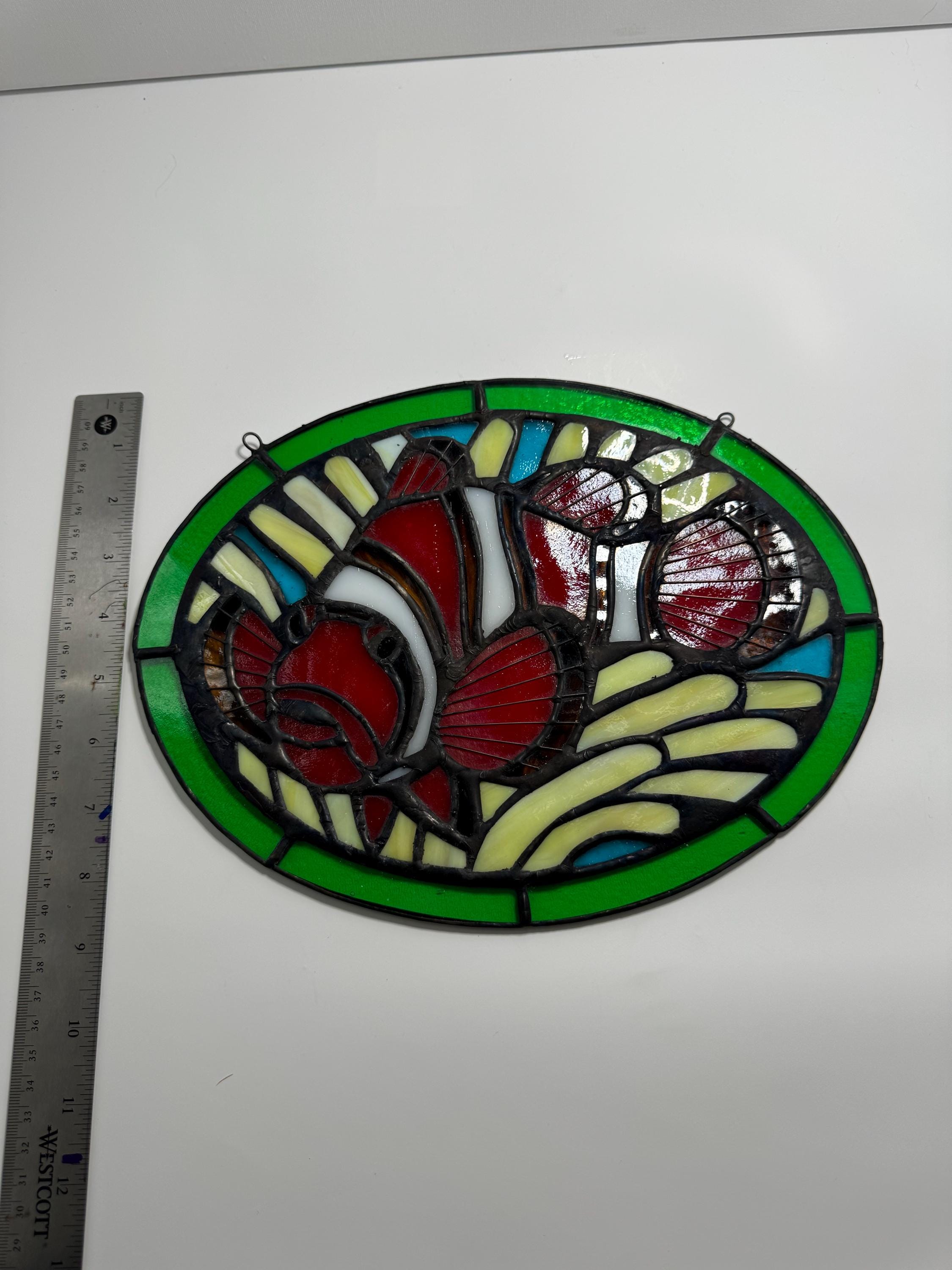 Stained Glass - Stained Glass Clown Fish - Stained Glass Fish - Stained ...