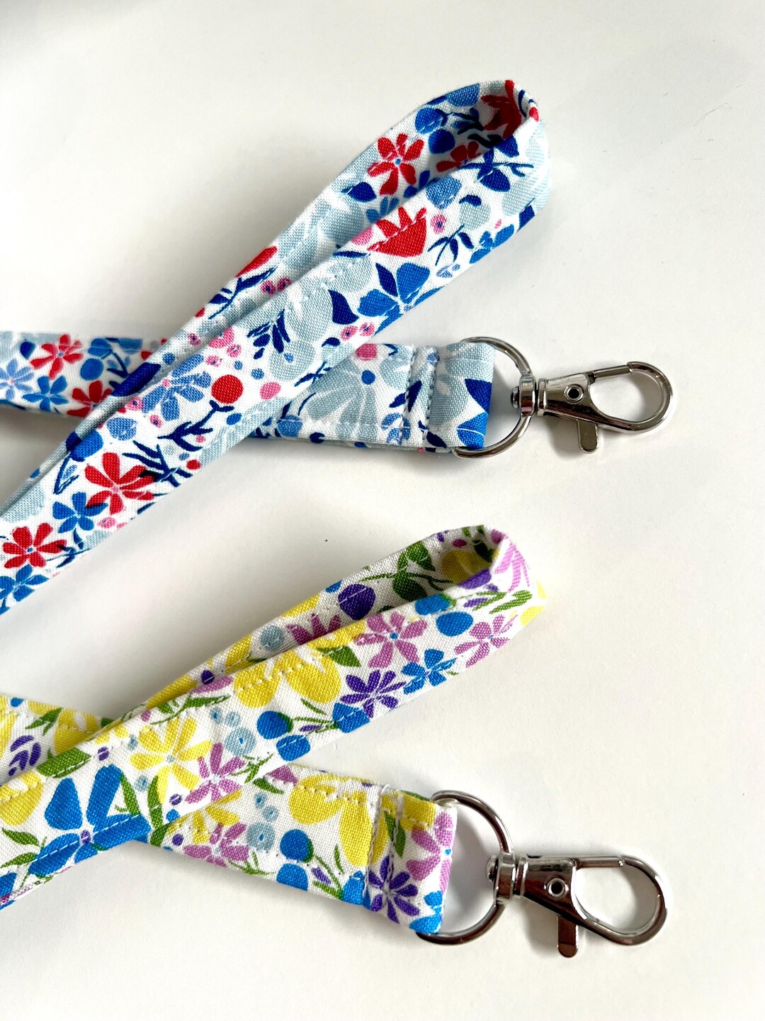 Liberty Fabric Floral Lanyard for Keys Access Cards Fob Keys Usb ...