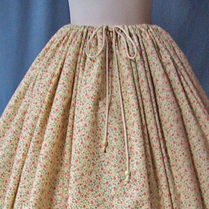 Sewing INSTRUCTIONS for Ladies Costume Drawstring Waist Long Skirt ...